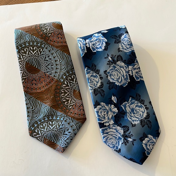 Accessories | Vtg Ties Lot Of Two Patterned Ties Multi Colors | Poshmark